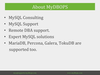 An Overview to MySQL SYS Schema | PPT