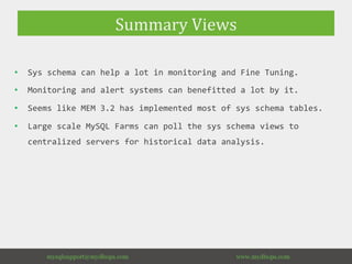 An Overview to MySQL SYS Schema | PDF