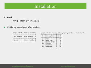 An Overview to MySQL SYS Schema | PDF