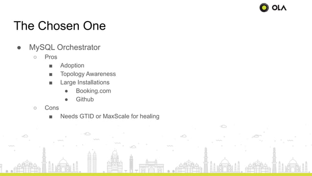 MySQL topology healing at OLA. | PPT