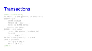 MySQL Transaction Isolation Levels (lightning talk) | PDF
