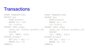 MySQL Transaction Isolation Levels (lightning talk) | PDF