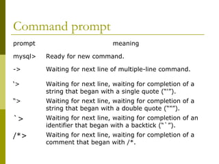 Mysql tutorial | PPT