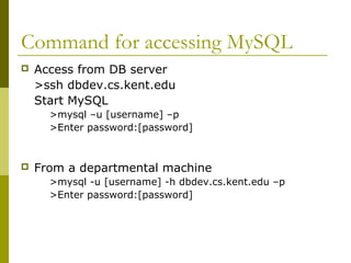 Mysql tutorial | PPT