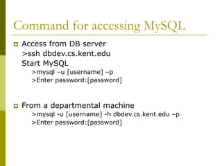 Tutorial on MySQl and its basic concepts | PPT