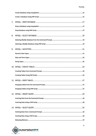mysql_tutorial.pdf_tutorial for database engineering students | PDF