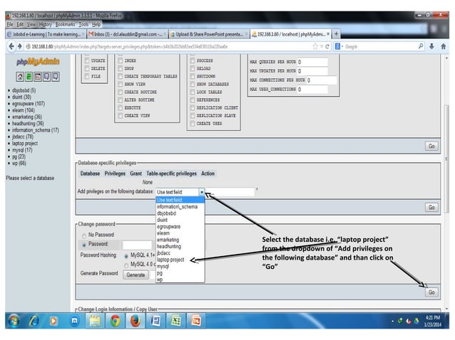 MySQL database user creation | PPT MySQL database user creation | PPT