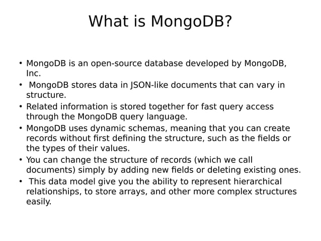 My sql vs mongo | PDF