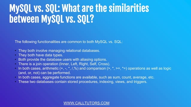 My sql vs sql | PPTX