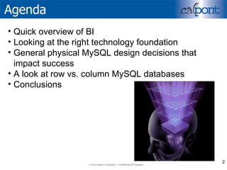 Making MySQL Great For Business Intelligence | PPT