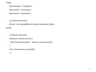 MySQL with PHP | PPTX