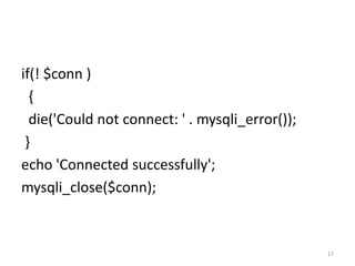 MySQL with PHP | PPTX