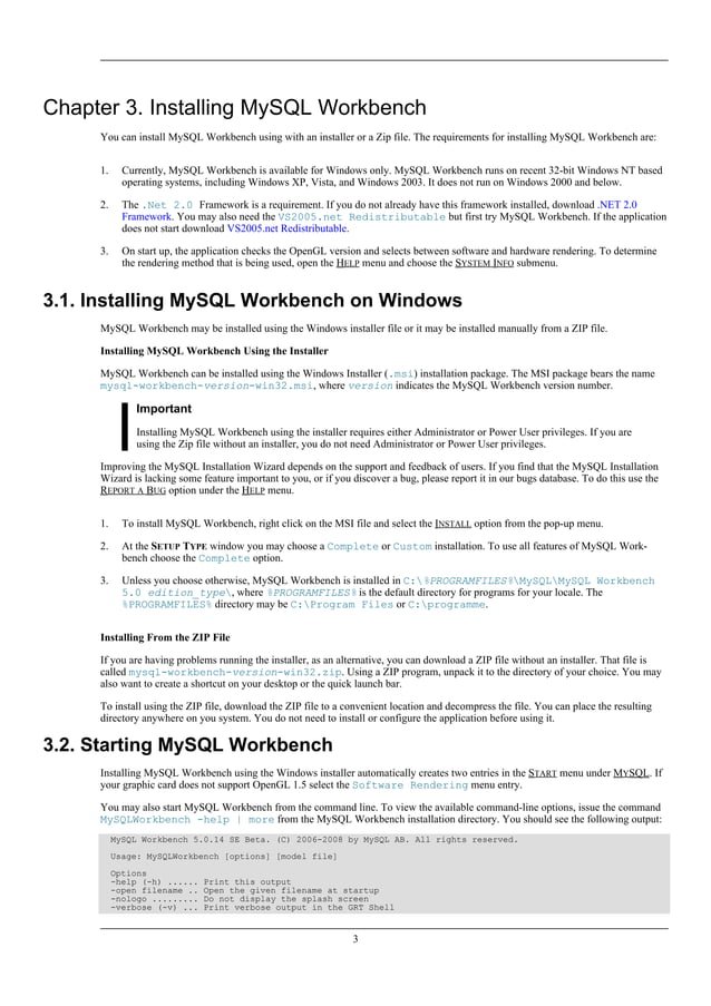 My sql workbench | PDF
