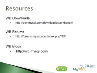 Mysql workbench 5 | PPTX