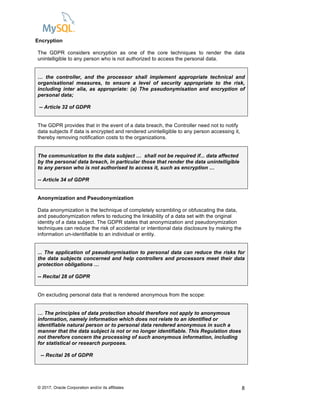 MySQL GDPR Whitepaper | PDF | Databases | Computer Software and Applications