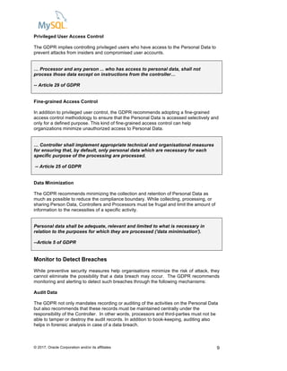 MySQL GDPR Whitepaper | PDF | Databases | Computer Software and Applications