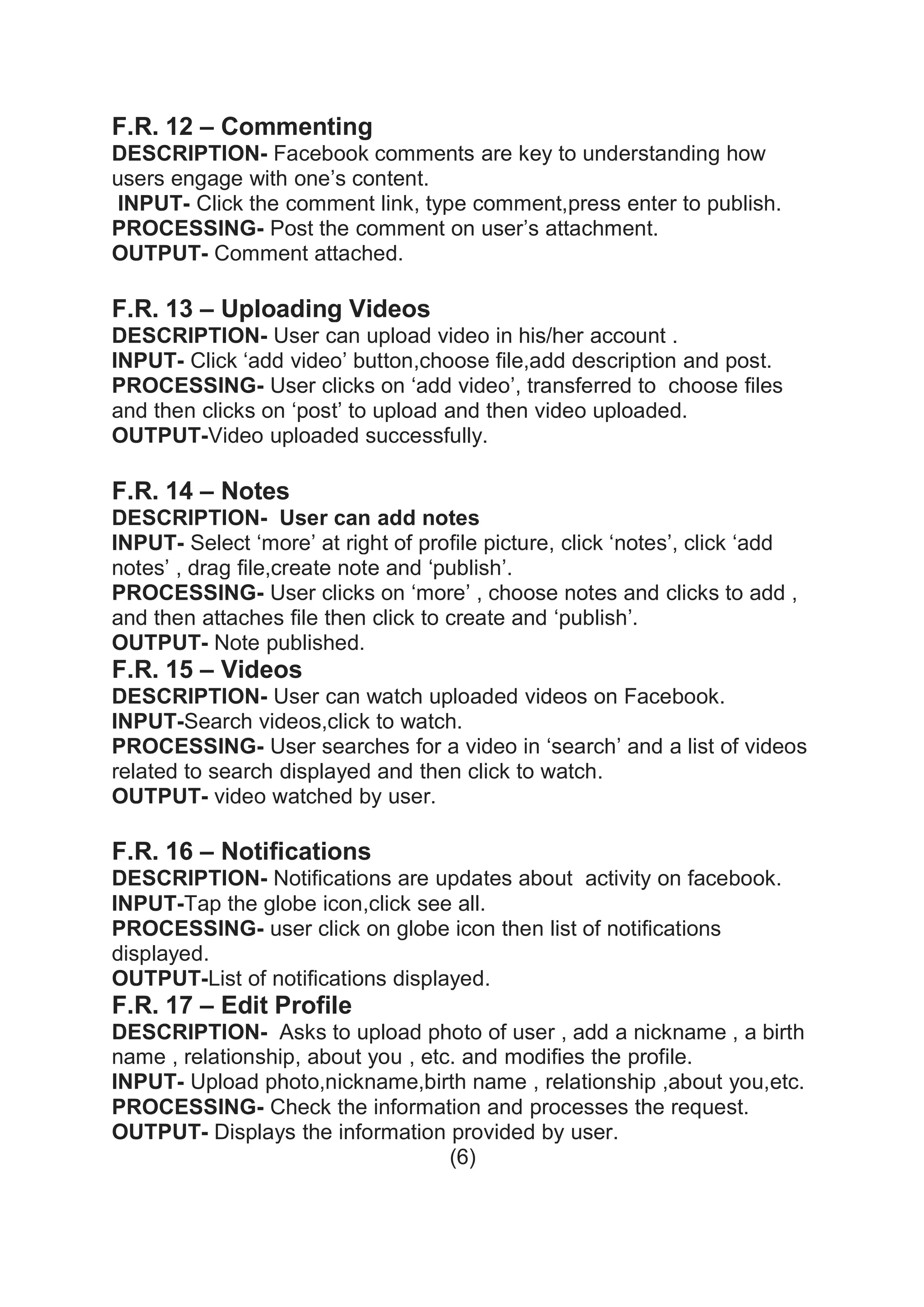 Software requirement Analysis (SRS) for FACEBOOK | PDF