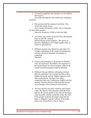 SRS on online auction system | DOC