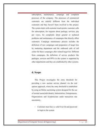 SRS on online auction system | DOC