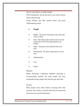 SRS on online auction system | DOC