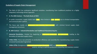 SCM Basics which includes evolution,needs,issues,etc... | PPTX