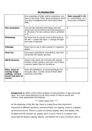 My starting point work book word | DOCX