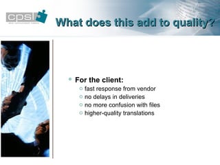 MyStep-CPSL Best practices on translation | PPT | Technology & Computing