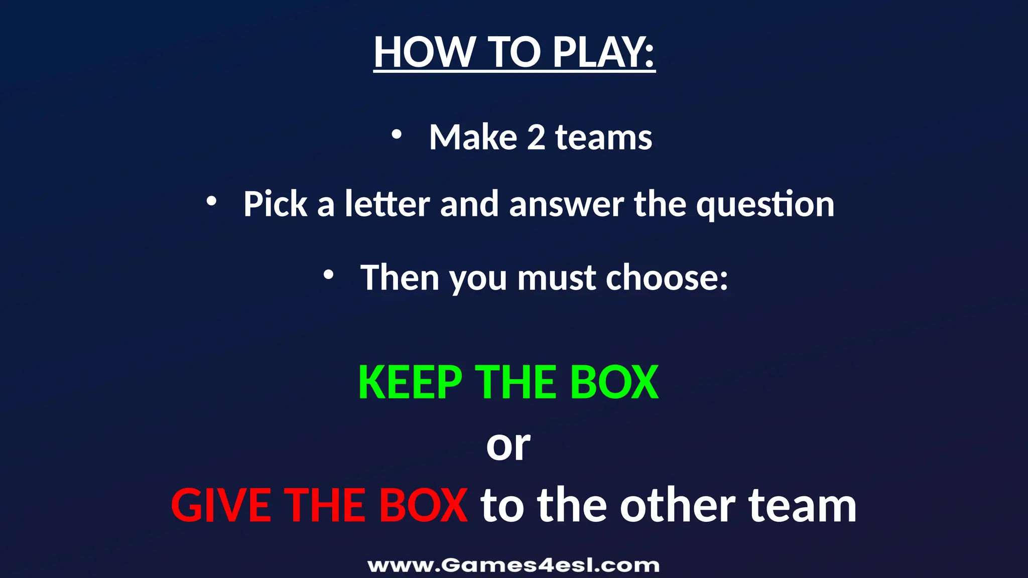 Mystery-Box-Template for games and motivations | PPTX