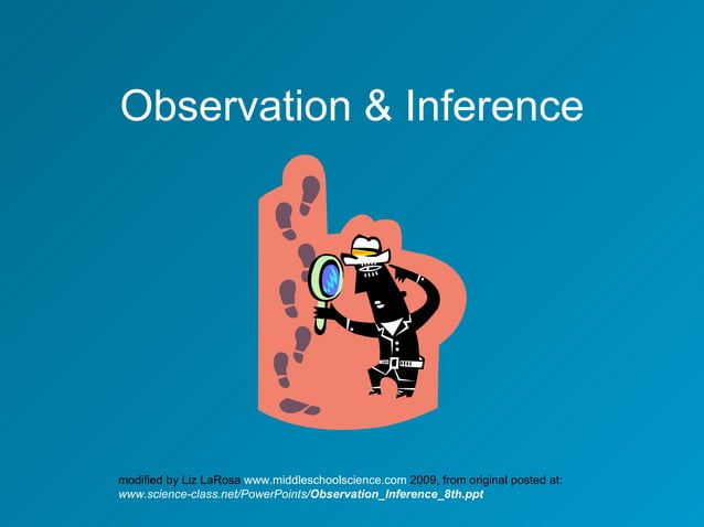 Mystery footprints-observation inference-isn | PPT