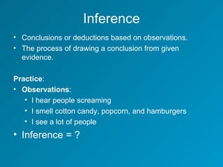 Mystery footprints-observation inference-isn | PPT