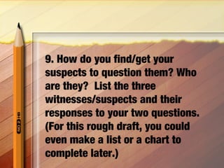 Mystery Writing Lesson | PPT