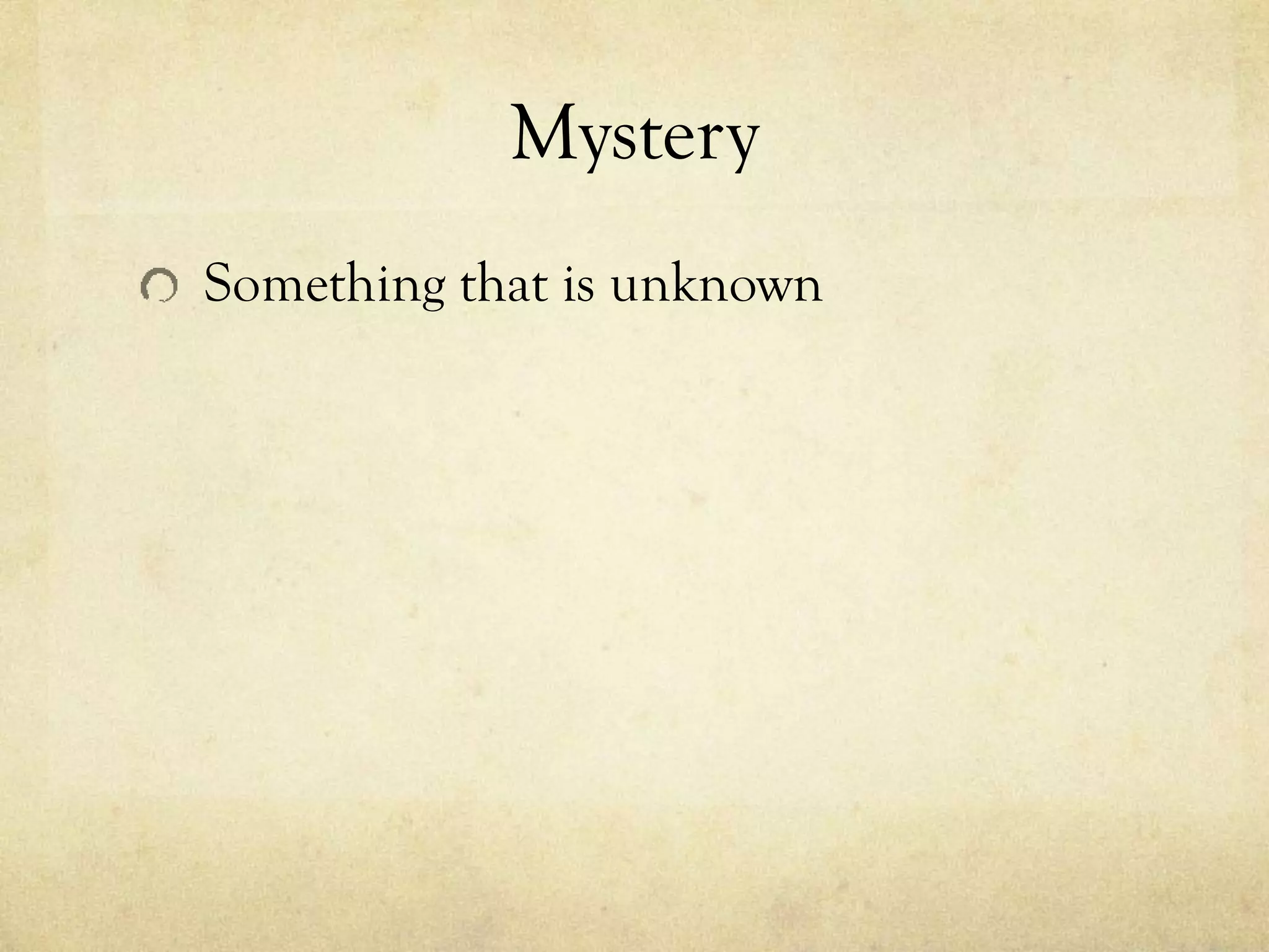 Mystery Genre Terms & Vocabulary | PPTX