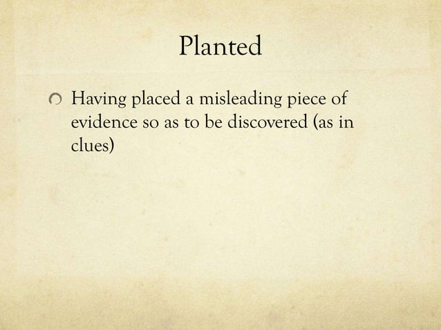 Mystery Genre Terms & Vocabulary | PPTX