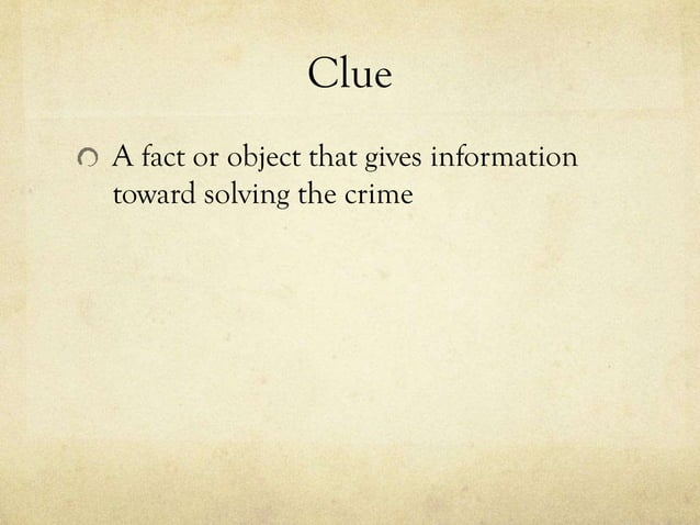 Mystery Genre Terms & Vocabulary | PPTX