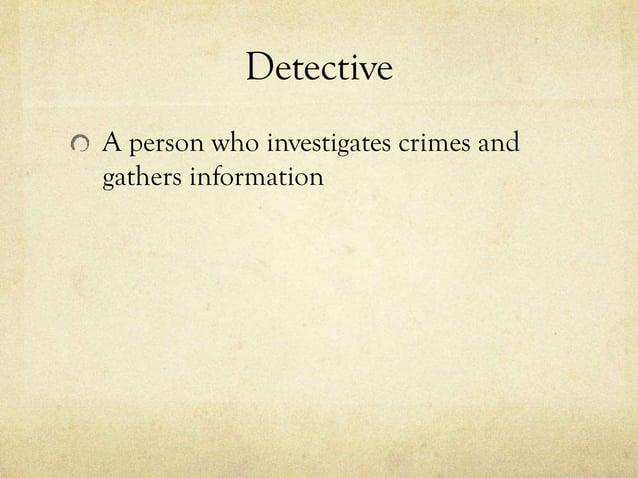 Mystery Genre Terms & Vocabulary | PPTX