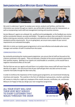 Service Measure: Taking the mystery out of mystery shopping | PDF