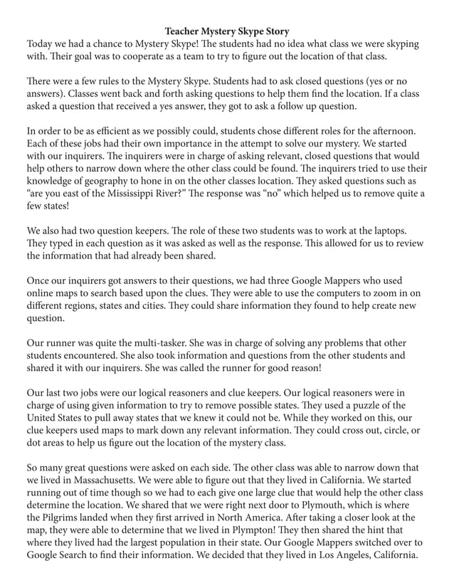 Mystery Hangout | PDF