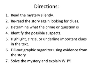 Mystery Lesson Introduction and Vocabulary | PPT