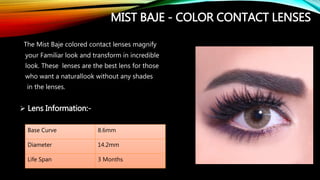 Collection of Soft Contact Lenses | PPTX