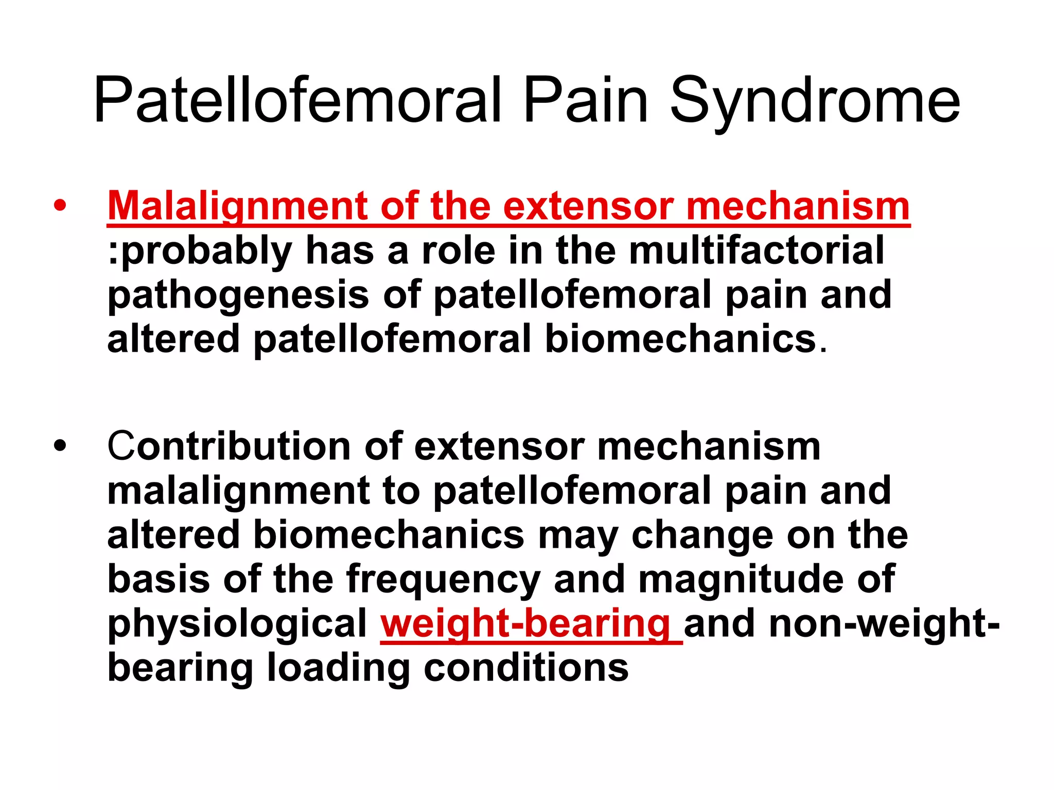 Mystery of Knee pain Black Hole of Orthopedics- Patellofemoral joint dr ...