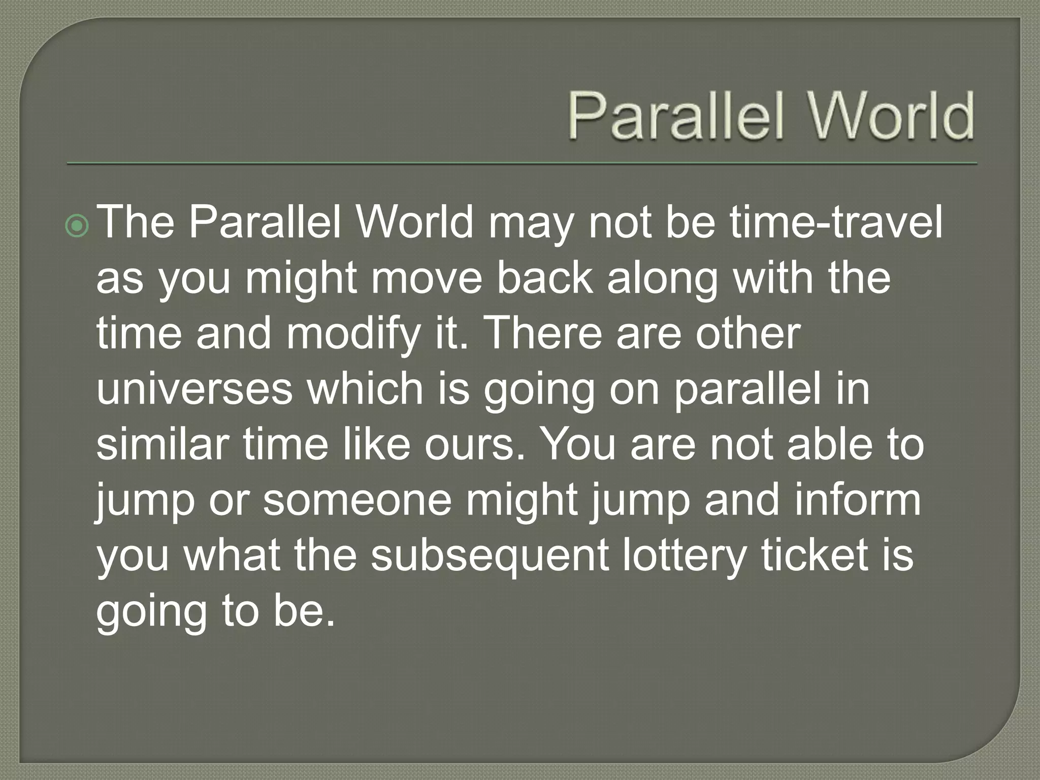 Mystery of Parallel Universe | PPTX