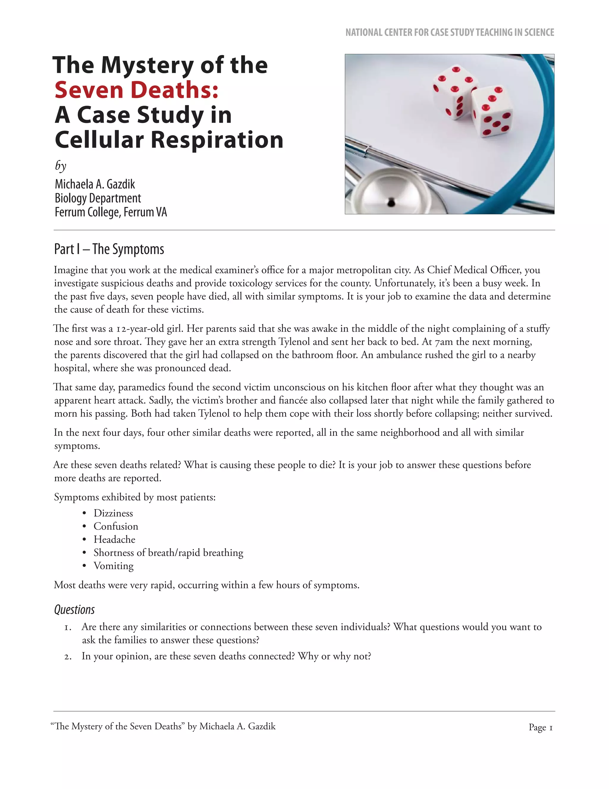 Mystery of the seven deaths | PDF