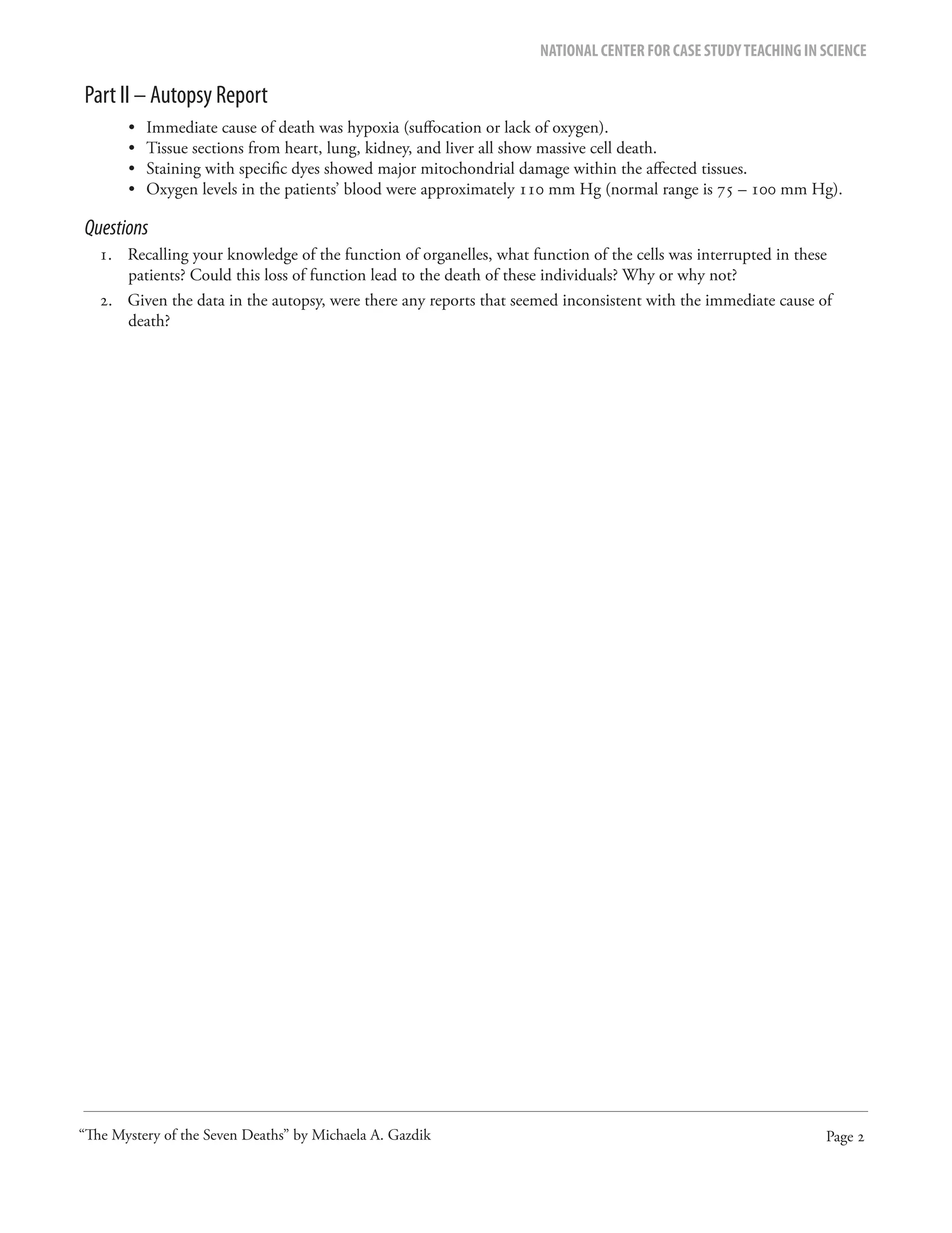 Mystery of the seven deaths | PDF