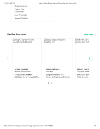 Mystery ranch design engineer resume sample resume help | PDF