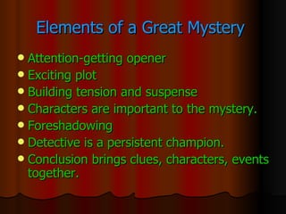Mystery to Me Power Point | PPT