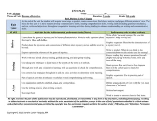 Mystery Unit Plan | PPT