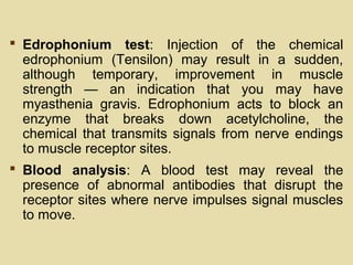 pharmacology of myasthenia gravis | PPT
