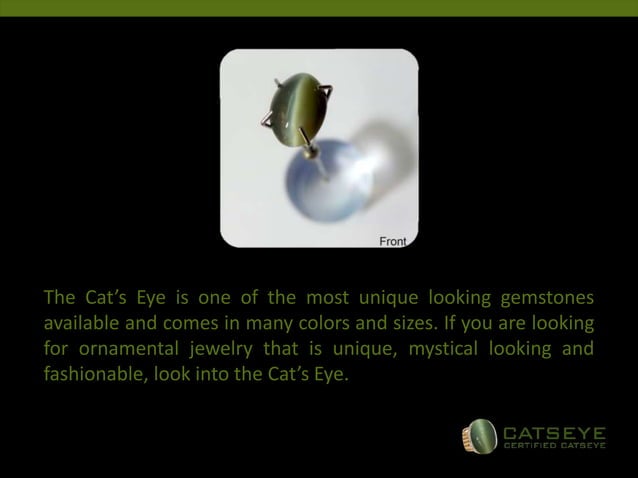 Mystical Powers Of Cat's Eye Gemstone | PPT