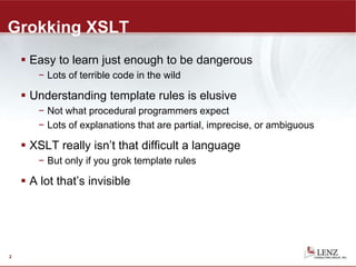The Mystical Principles of XSLT: Enlightenment through Software Visualization | PPT