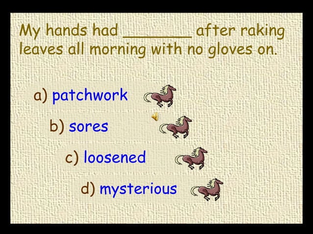 Mystic Horse Vocabulary Powerpoint | PPT
